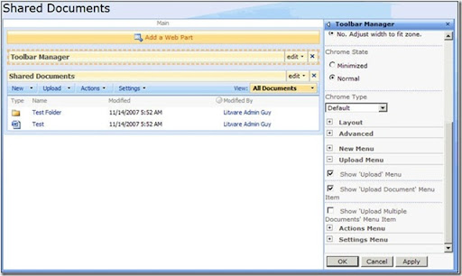 Bart On Sharepoint 2007 How To Hide Buttons In Sharepoint Sharepoint Toolbar Manager